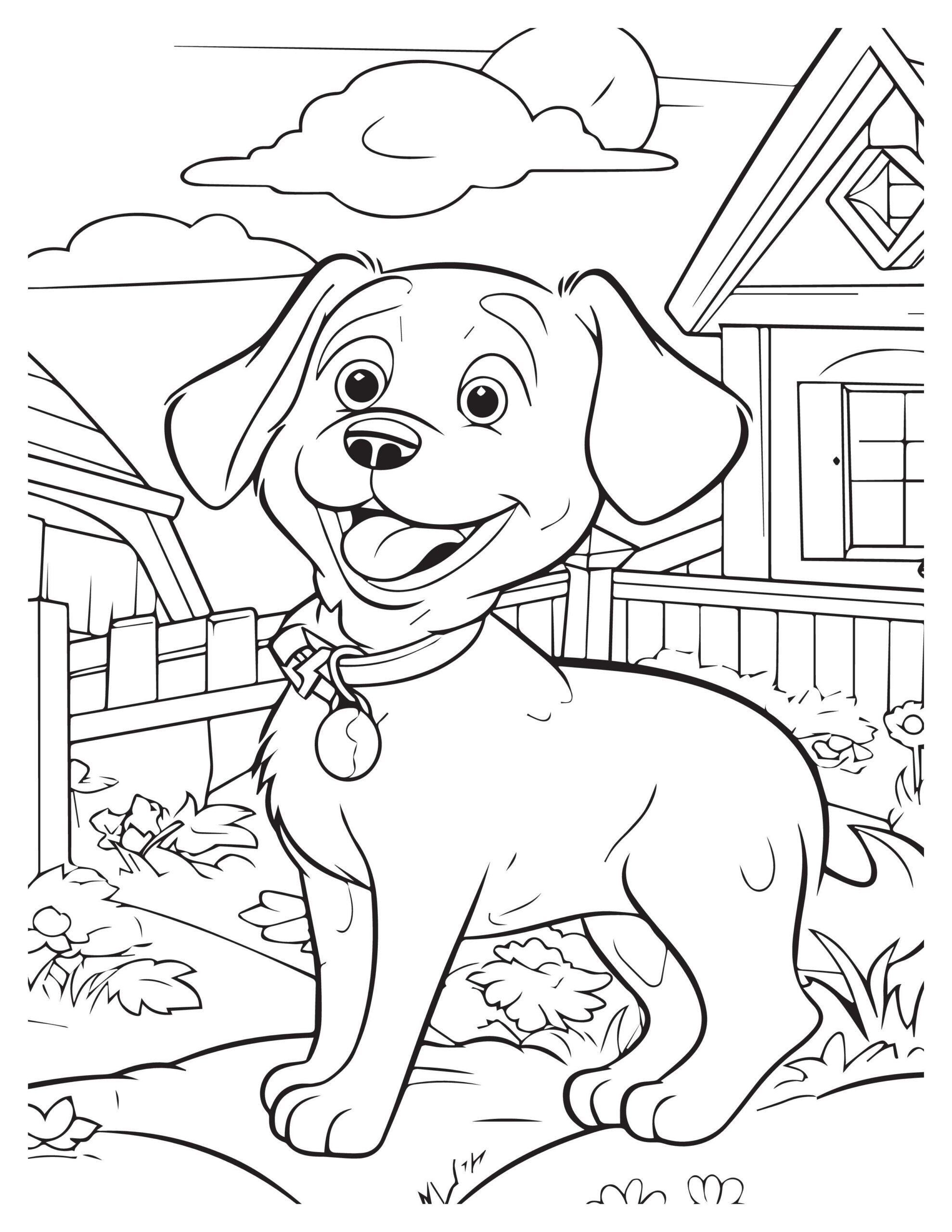 Playful Dogs Coloring Pages | Unleash Your Creativity
