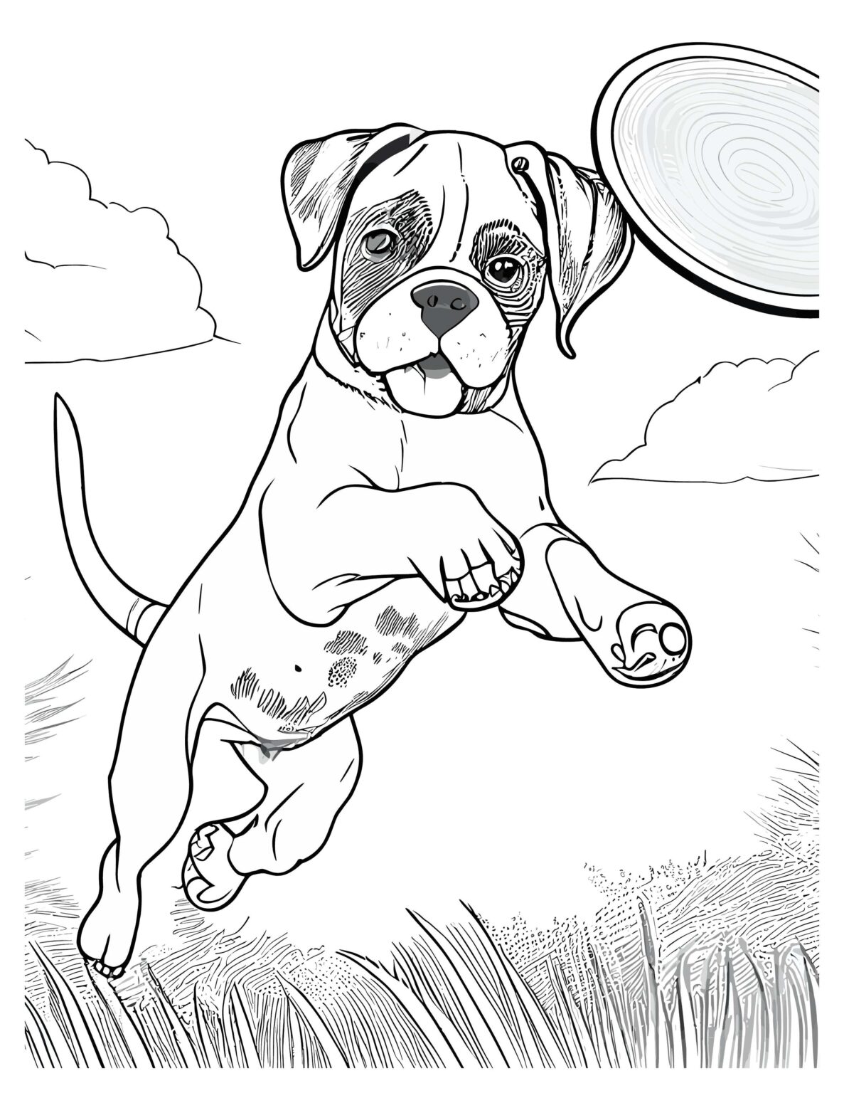 Playful Dogs Coloring Pages | Unleash Your Creativity
