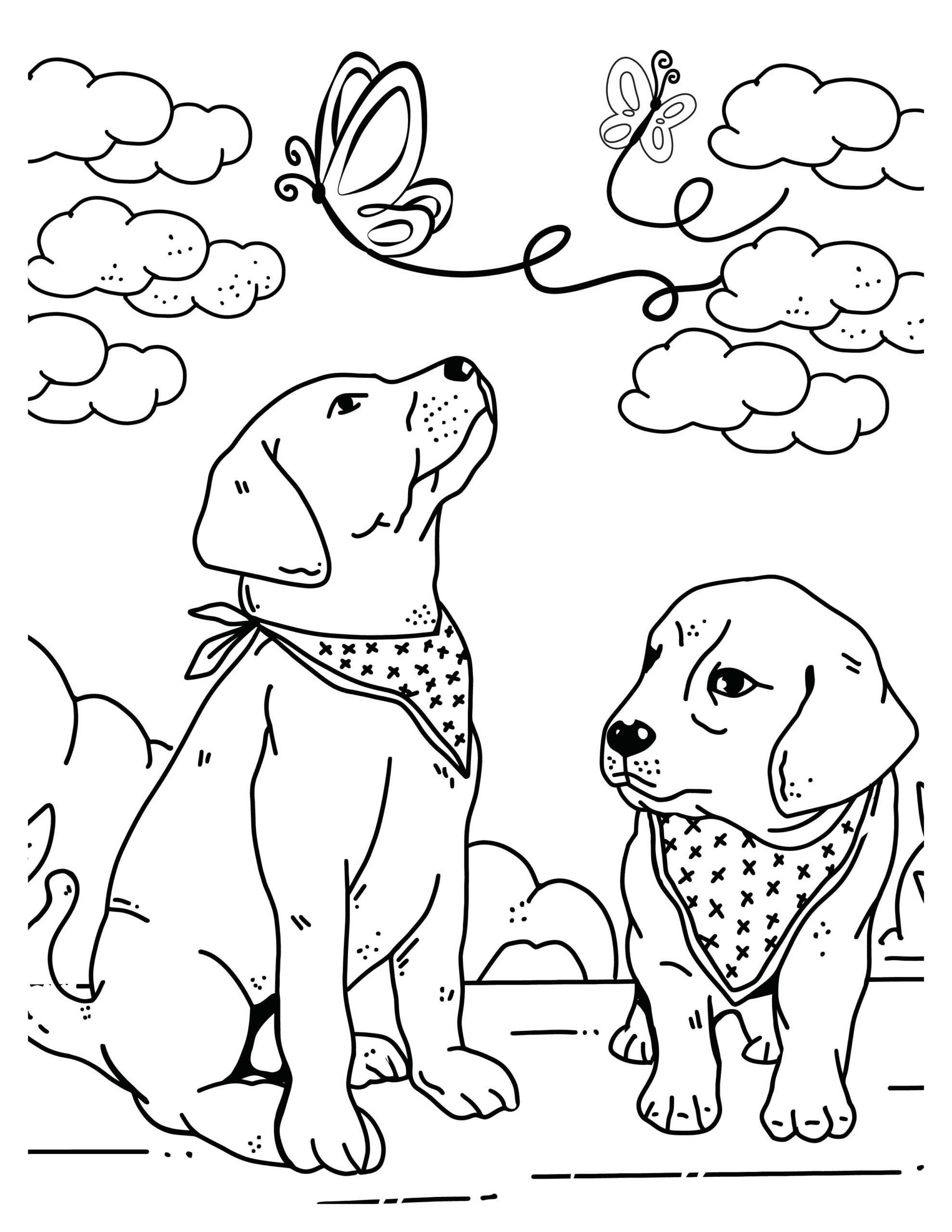 Playful Dogs Coloring Pages | Unleash Your Creativity