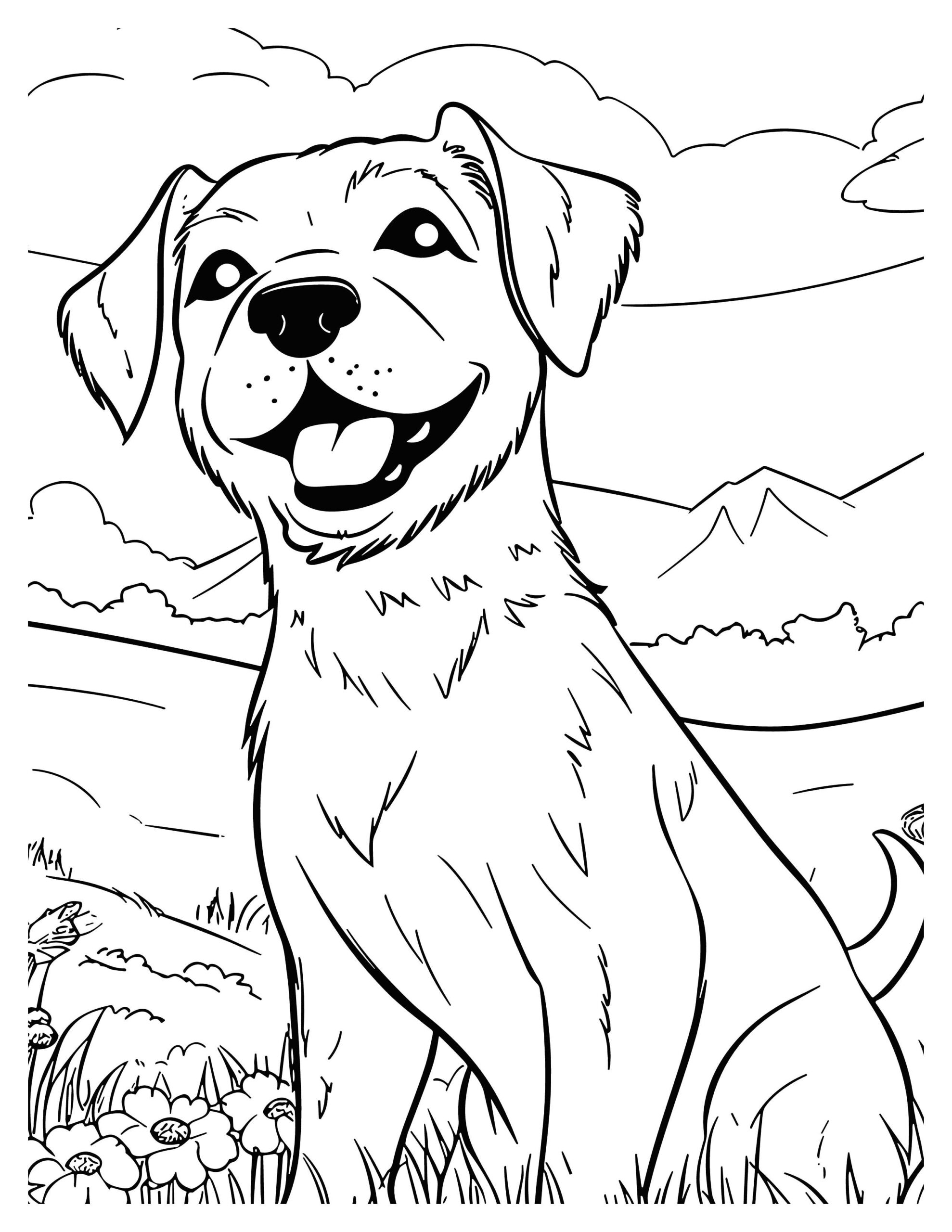 Playful Dogs Coloring Pages | Unleash Your Creativity