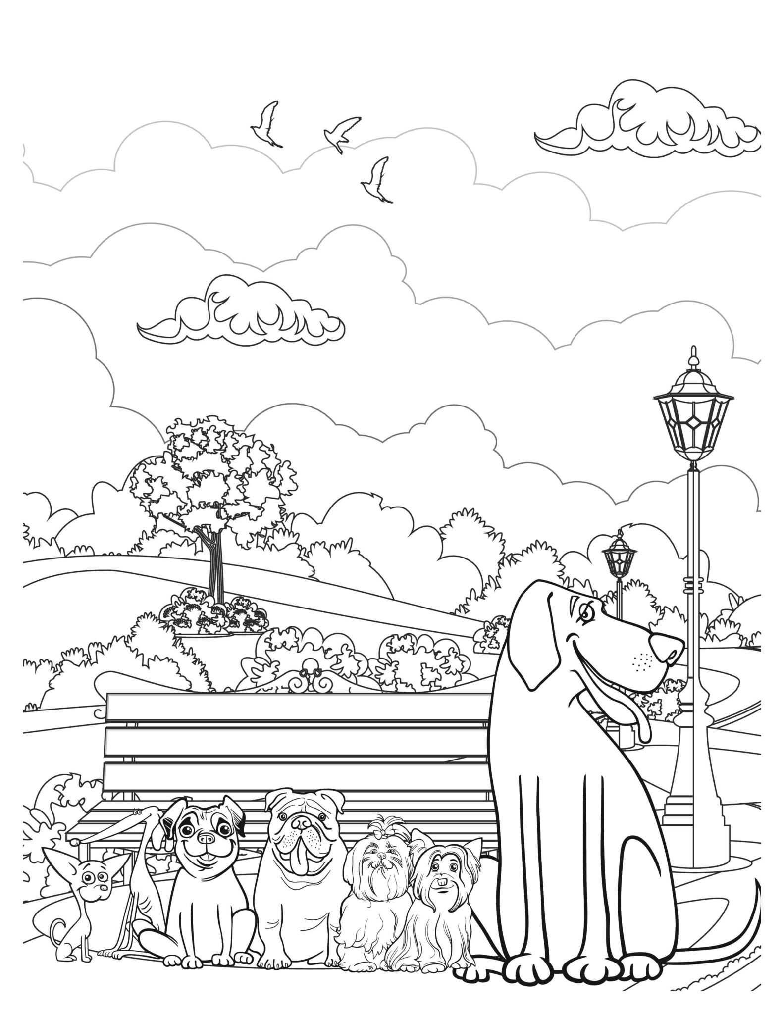 Playful Dogs Coloring Pages | Unleash Your Creativity