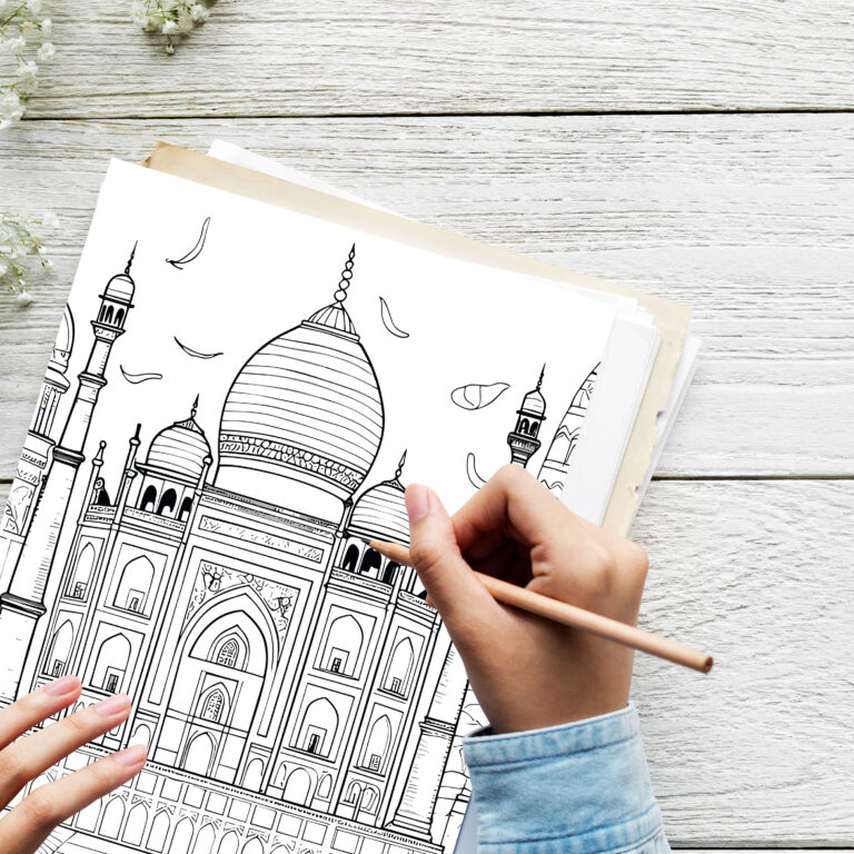 Historical Landmarks Coloring Pages: Dive into World Wonders.