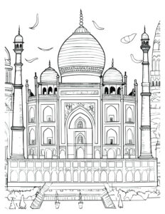 Historical Landmarks Coloring Pages: Dive into World Wonders.