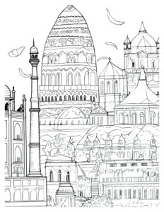 Historical Landmarks Coloring Pages: Dive into World Wonders.