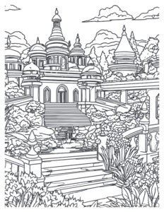 Historical Landmarks Coloring Pages: Dive into World Wonders.