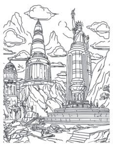Historical Landmarks Coloring Pages: Dive into World Wonders.