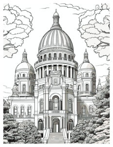 Historical Landmarks Coloring Pages: Dive into World Wonders.