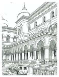 Historical Landmarks Coloring Pages: Dive into World Wonders.