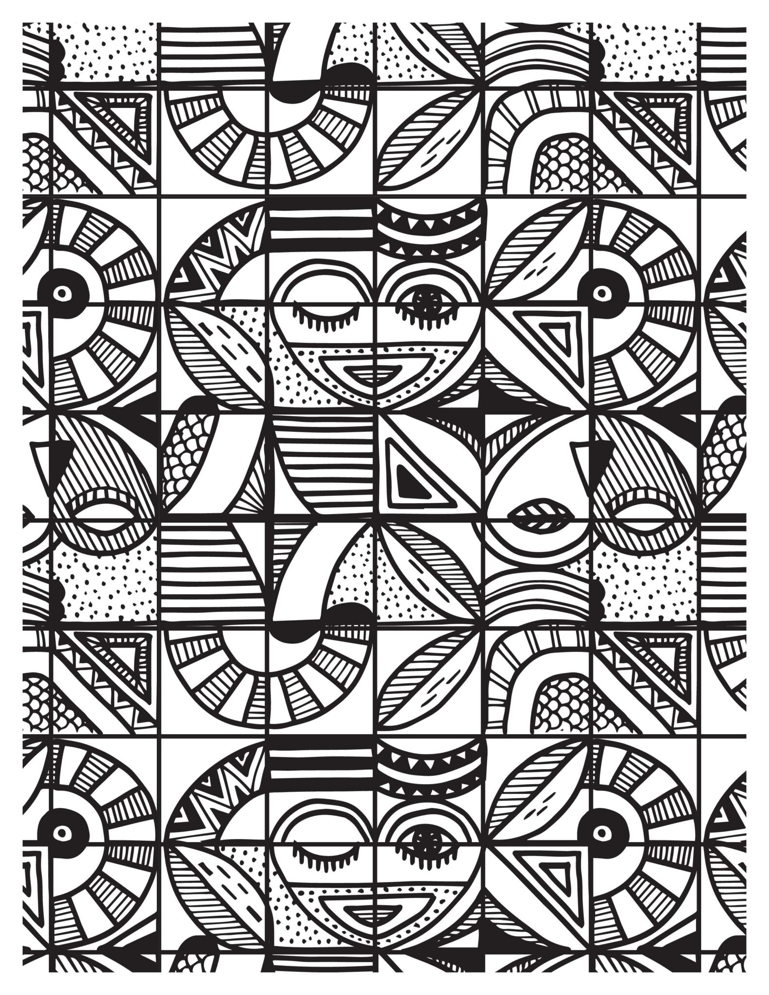 Geometric Symmetry Coloring Pages | Dive Into Patterns
