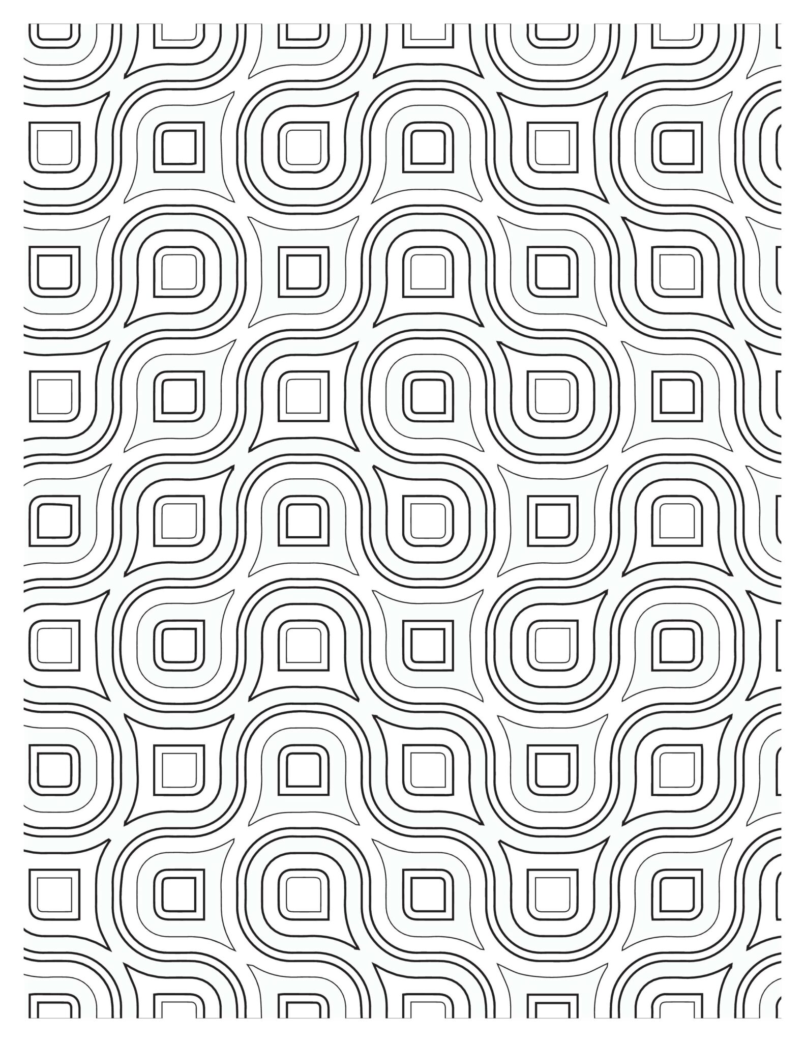 Geometric Symmetry Coloring Pages | Dive Into Patterns