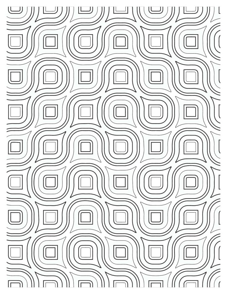 Geometric Symmetry Coloring Pages | Dive Into Patterns