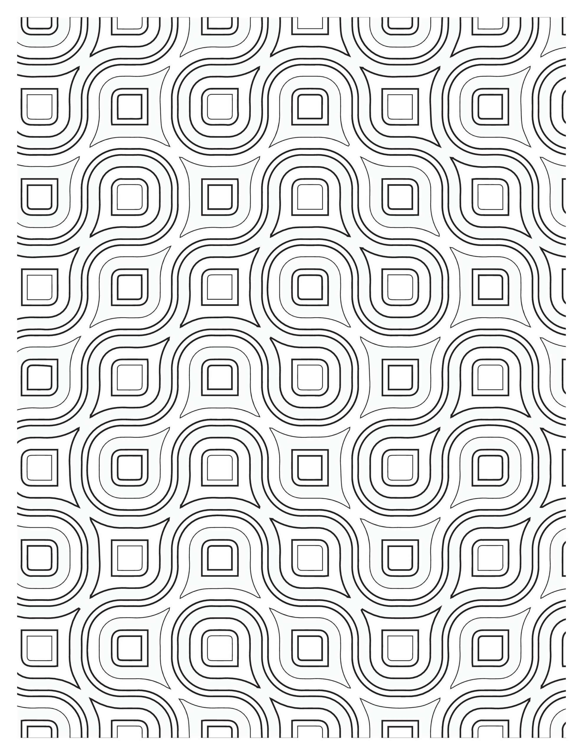Geometric Symmetry Coloring Pages | Dive Into Patterns