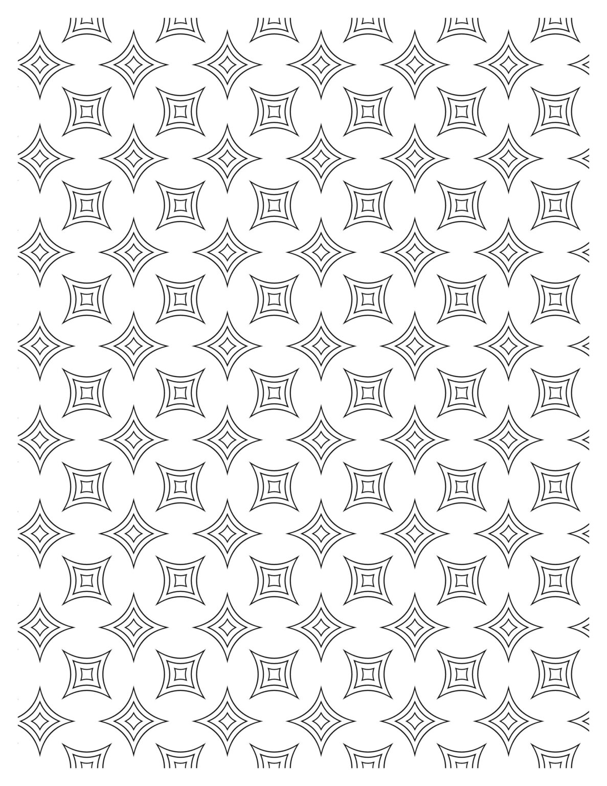 Geometric Symmetry Coloring Pages | Dive Into Patterns