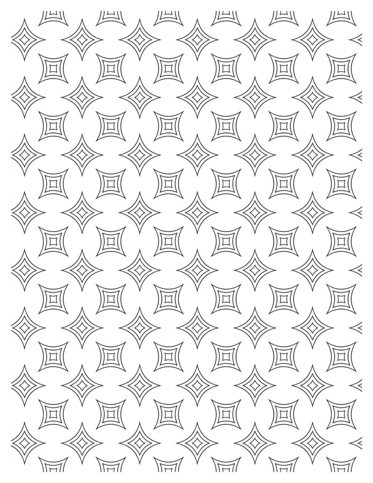 Geometric Symmetry Coloring Pages | Dive Into Patterns
