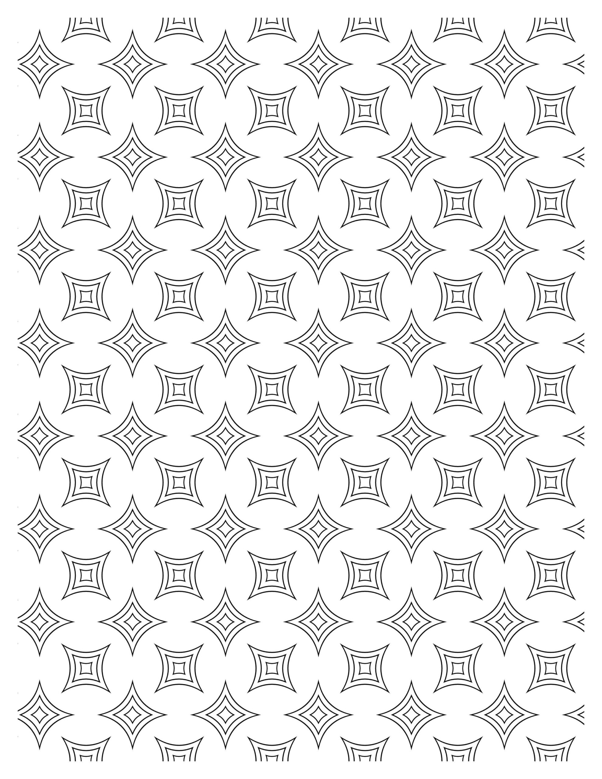 Geometric Symmetry Coloring Pages | Dive Into Patterns
