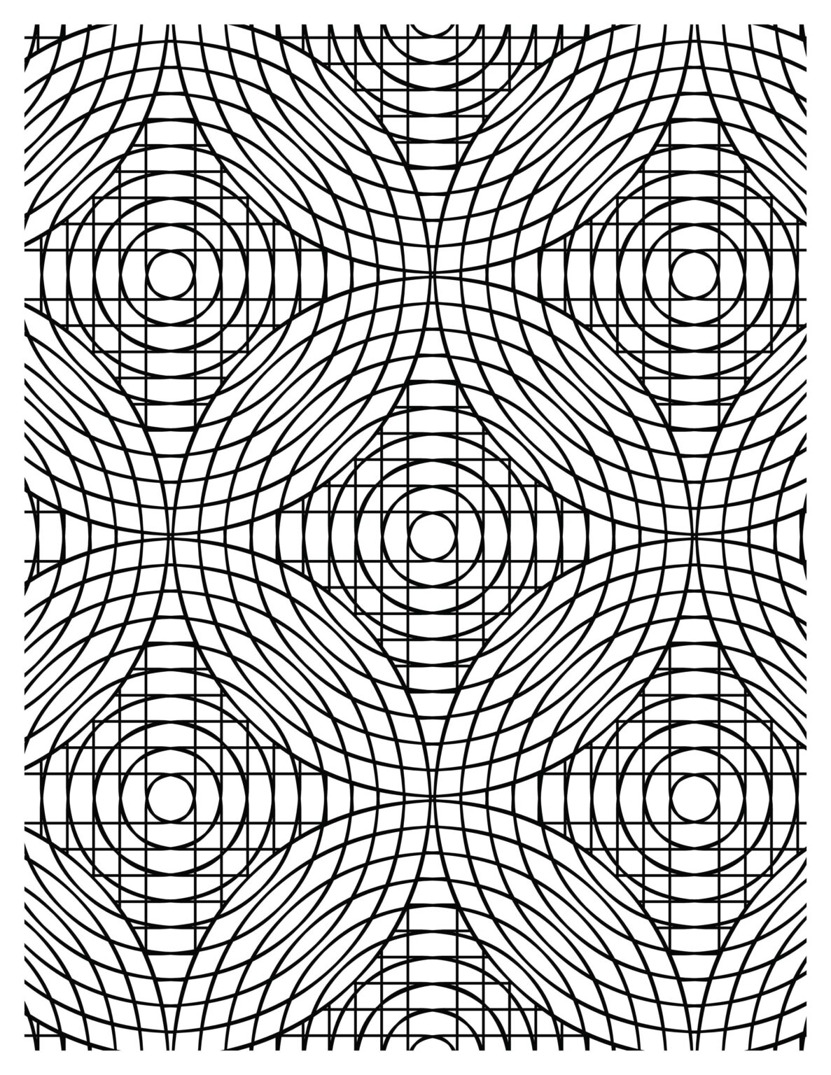 Geometric Symmetry Coloring Pages | Dive Into Patterns