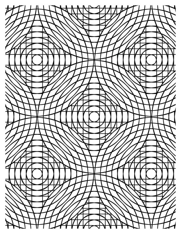 Geometric Symmetry Coloring Pages | Dive Into Patterns