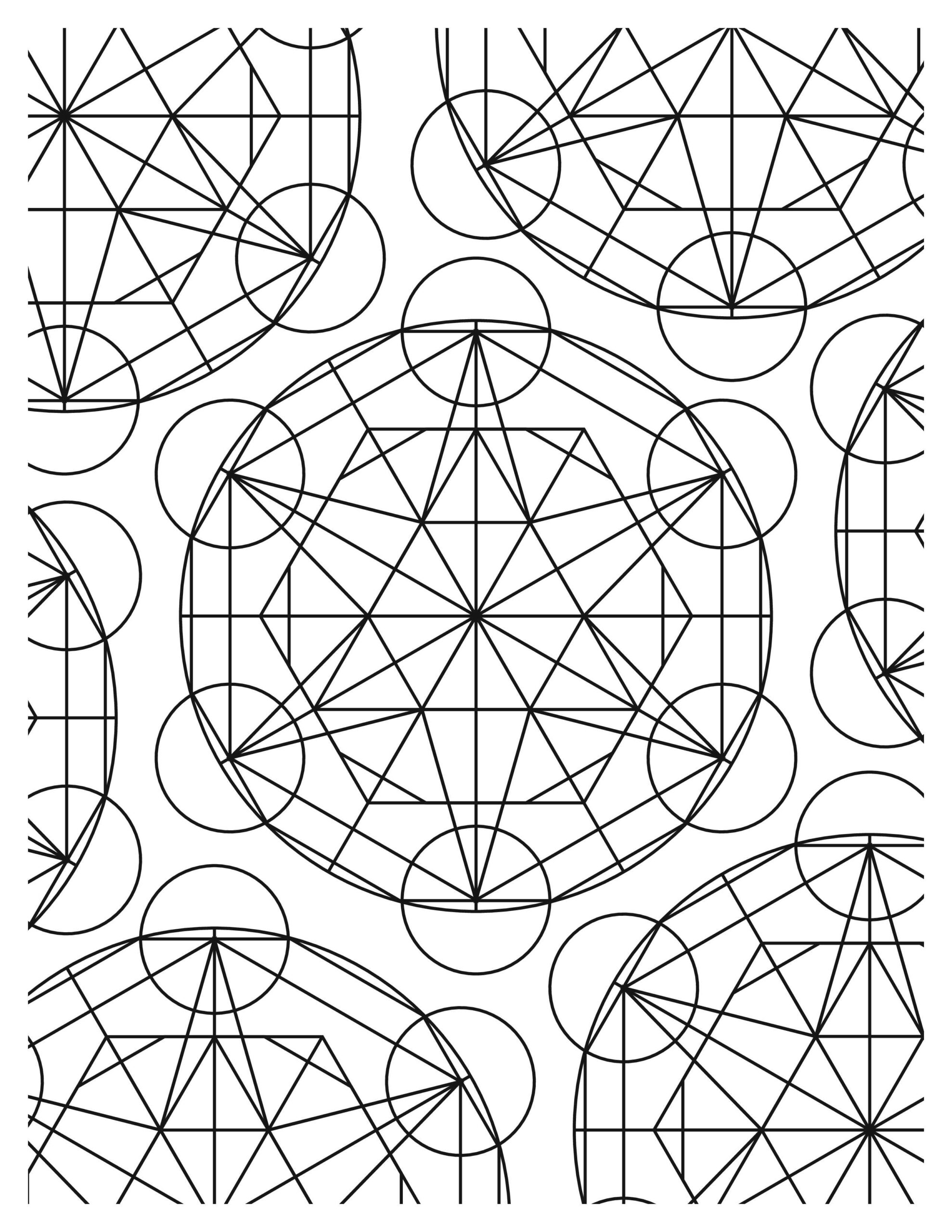 Geometric Symmetry Coloring Pages | Dive Into Patterns