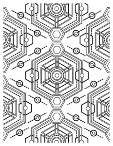 Geometric Symmetry Coloring Pages | Dive Into Patterns
