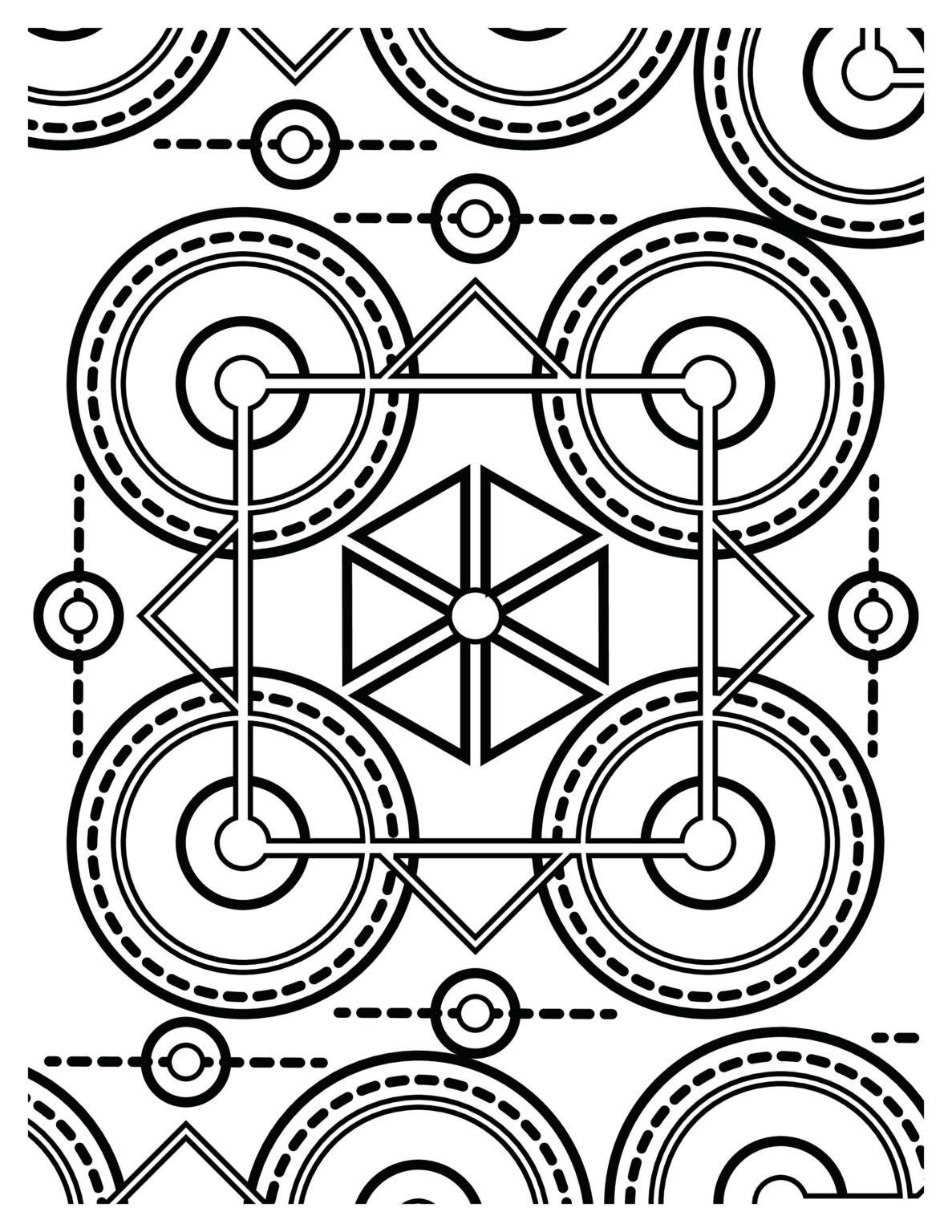 Geometric Symmetry Coloring Pages | Dive Into Patterns