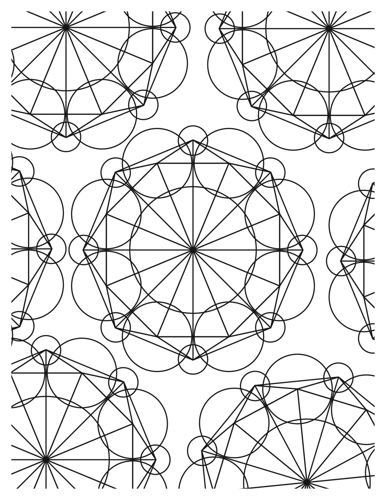 Geometric Symmetry Coloring Pages | Dive Into Patterns