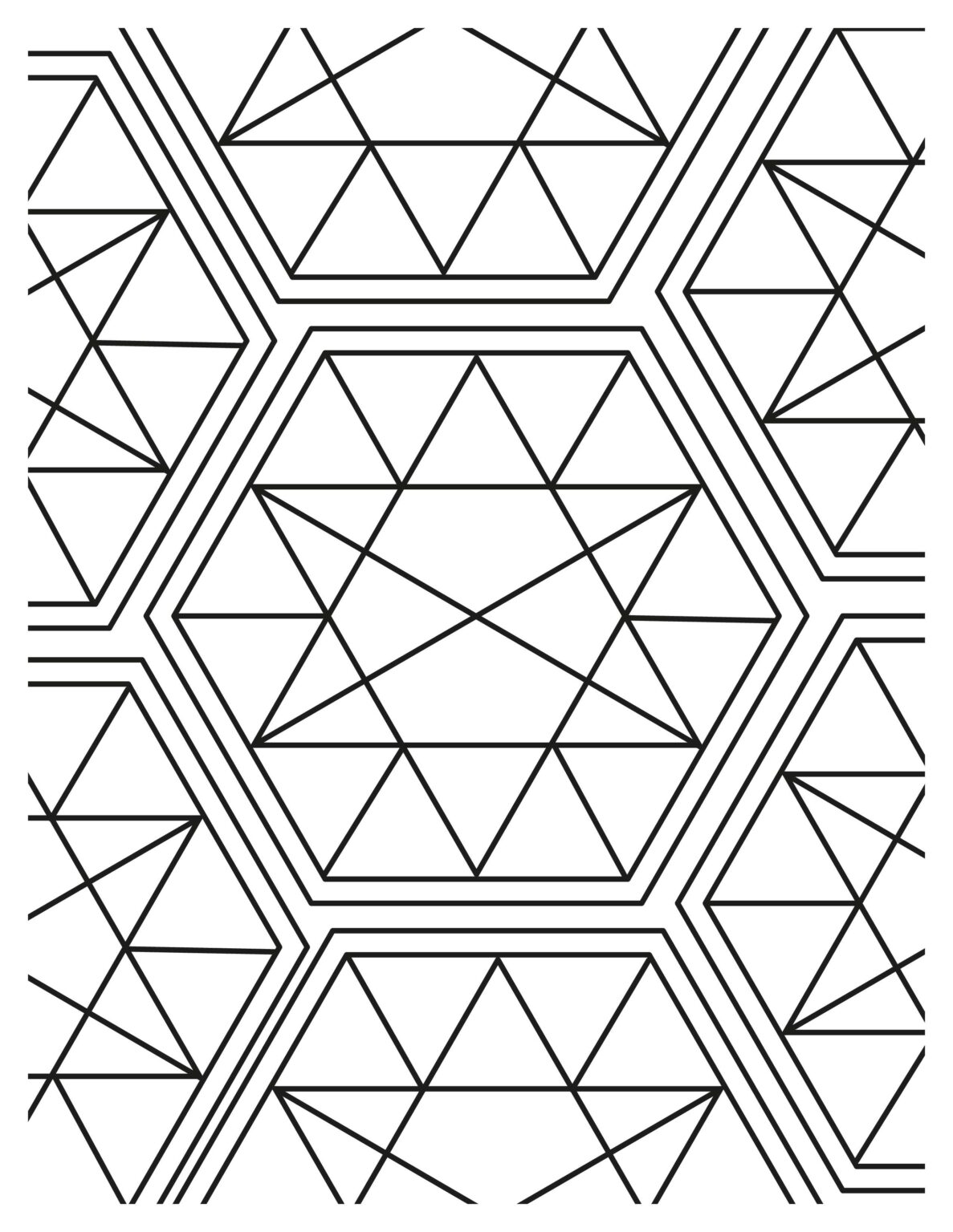 Geometric Symmetry Coloring Pages | Dive Into Patterns