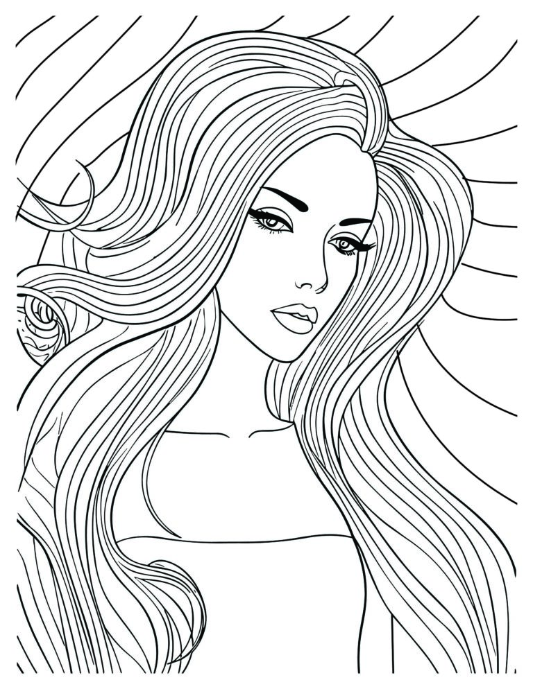 Hair Day Coloring Pages: Free Printable Sheets