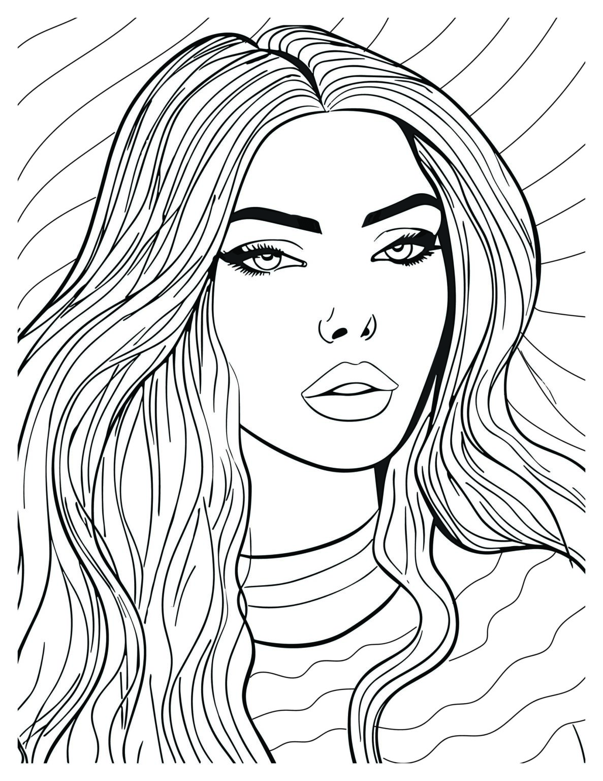 Hair Day Coloring Pages: Free Printable Sheets