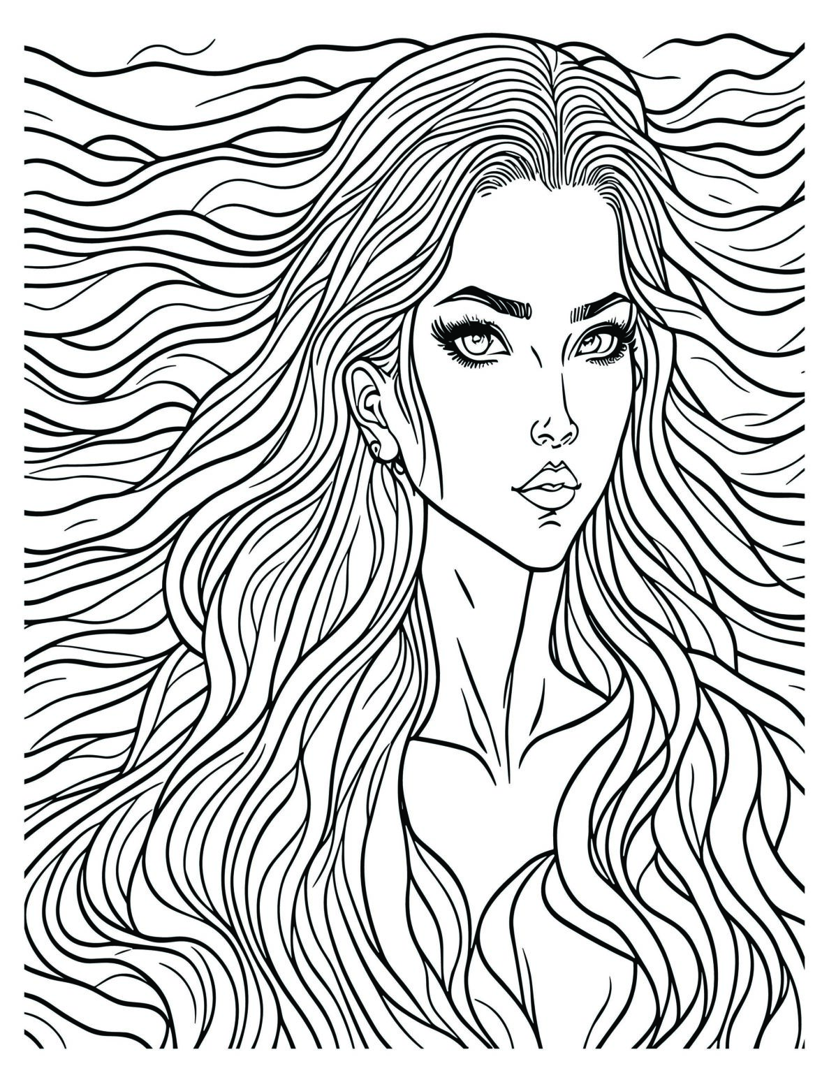 Hair Day Coloring Pages: Free Printable Sheets