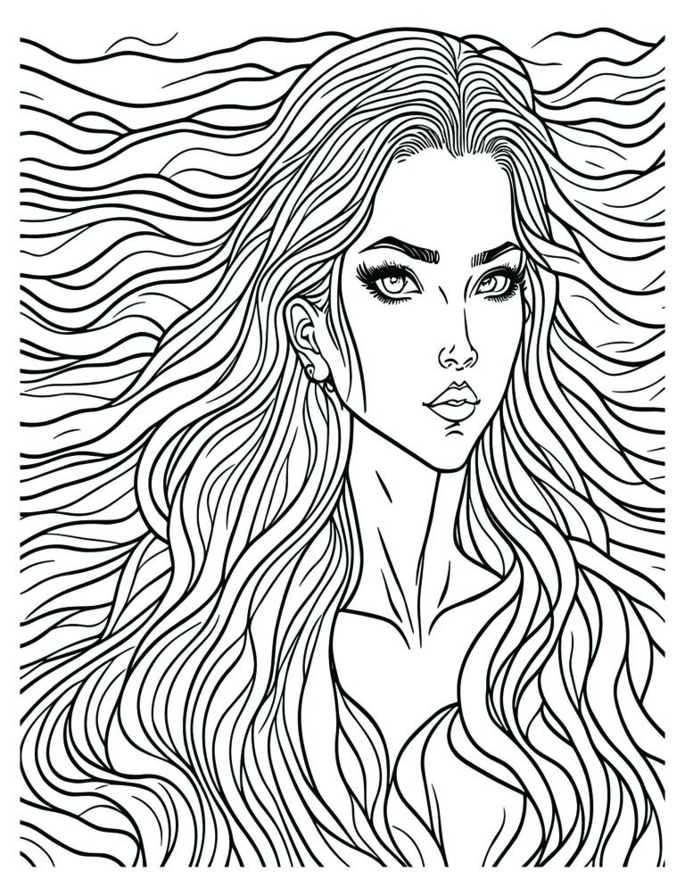 Hair Day Coloring Pages: Free Printable Sheets