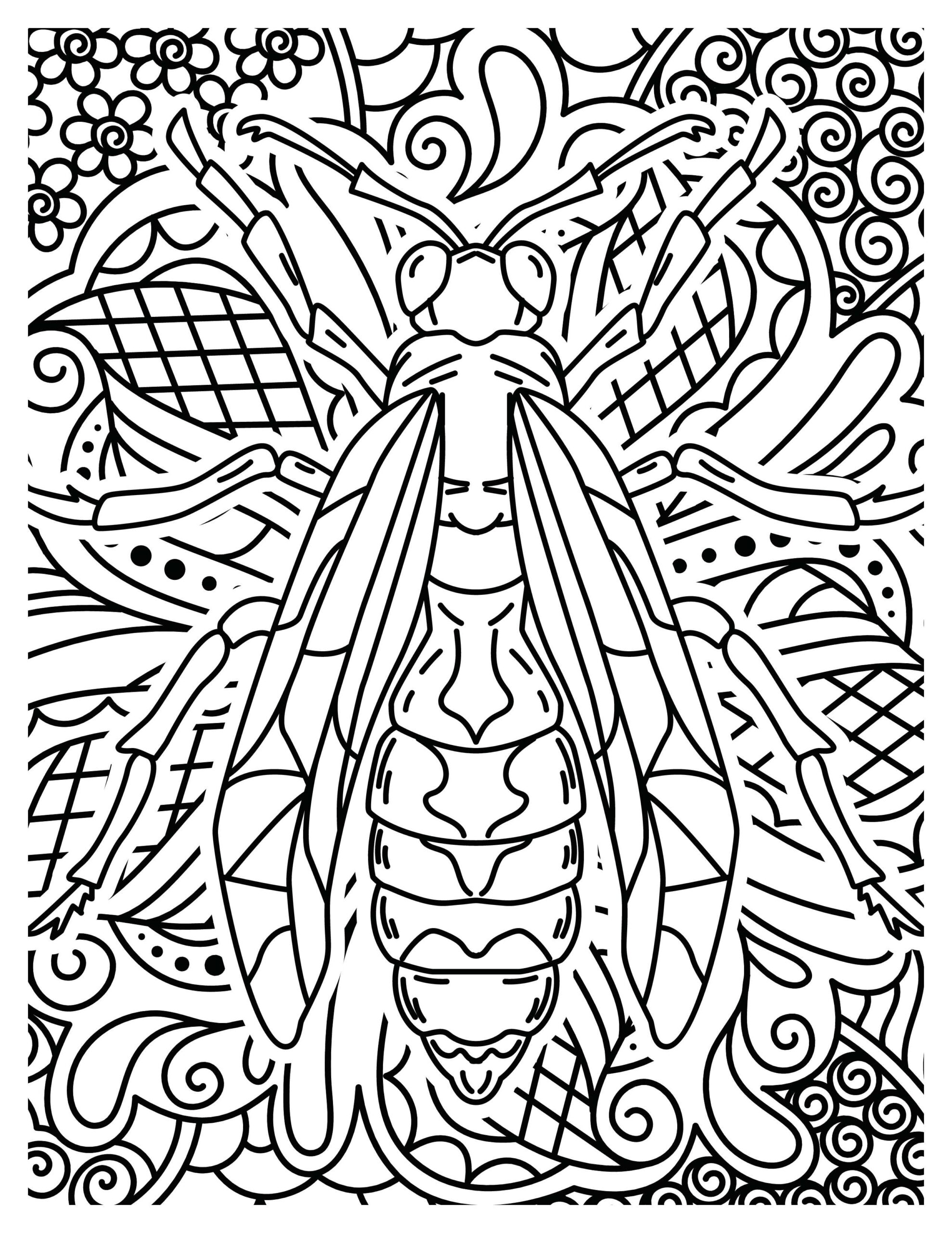 Insect Coloring Pages: Dive into Detail