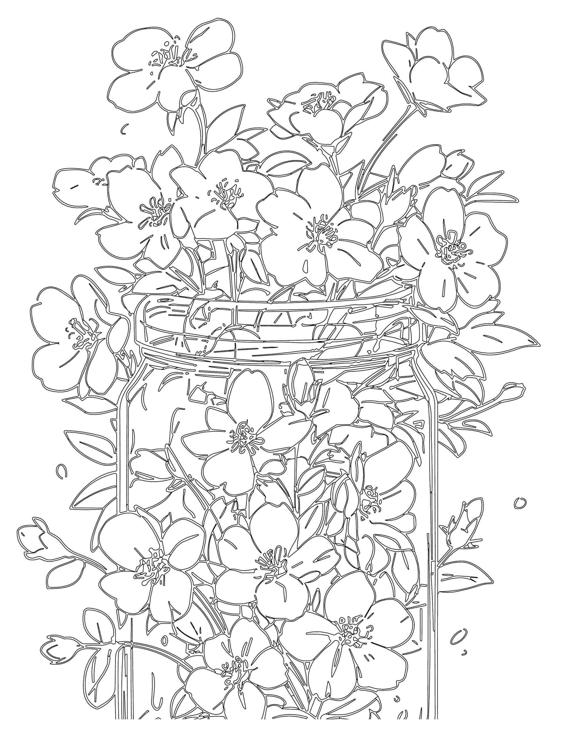 Wildflowers Coloring Pages | Dive into Nature's Palette