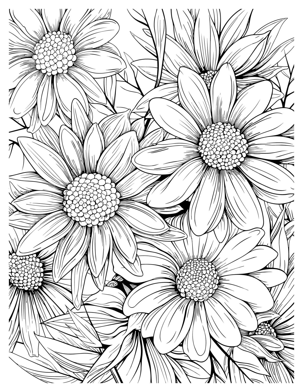 Wildflowers Coloring Pages | Dive into Nature's Palette