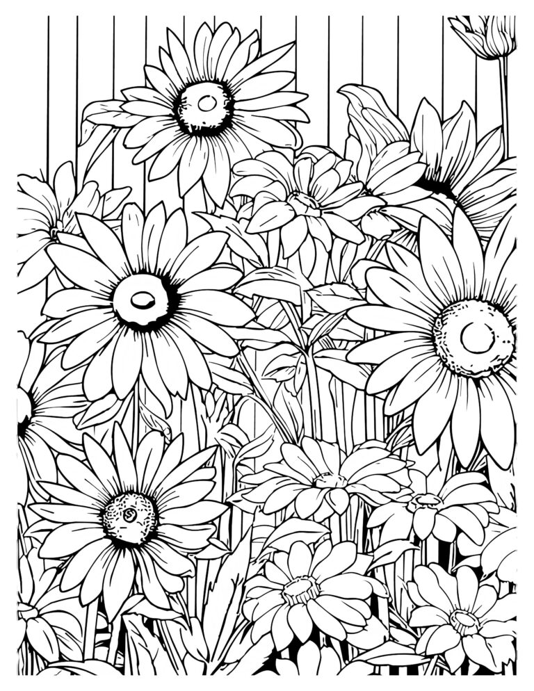 Wildflowers Coloring Pages | Dive into Nature's Palette