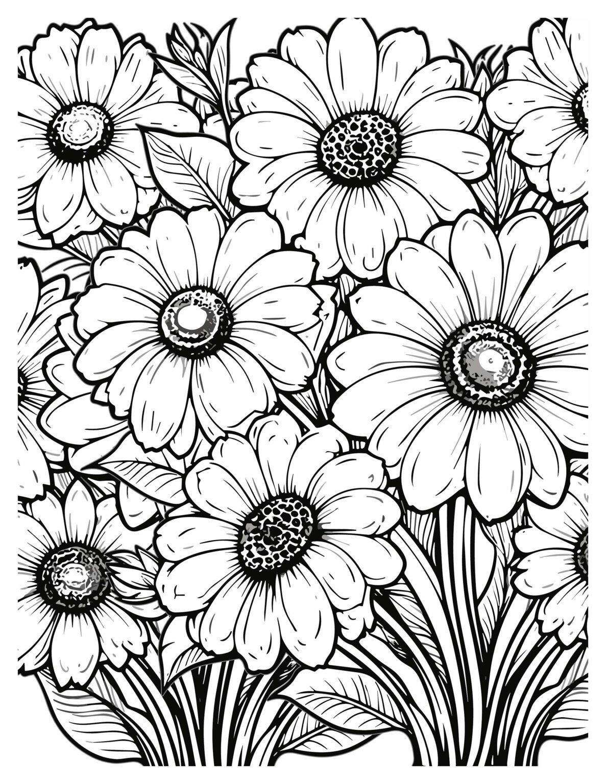 Wildflowers Coloring Pages | Dive into Nature's Palette