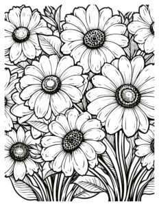 Wildflowers Coloring Pages | Dive into Nature's Palette
