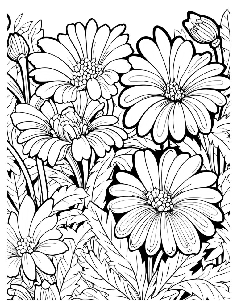 Wildflowers Coloring Pages | Dive into Nature's Palette