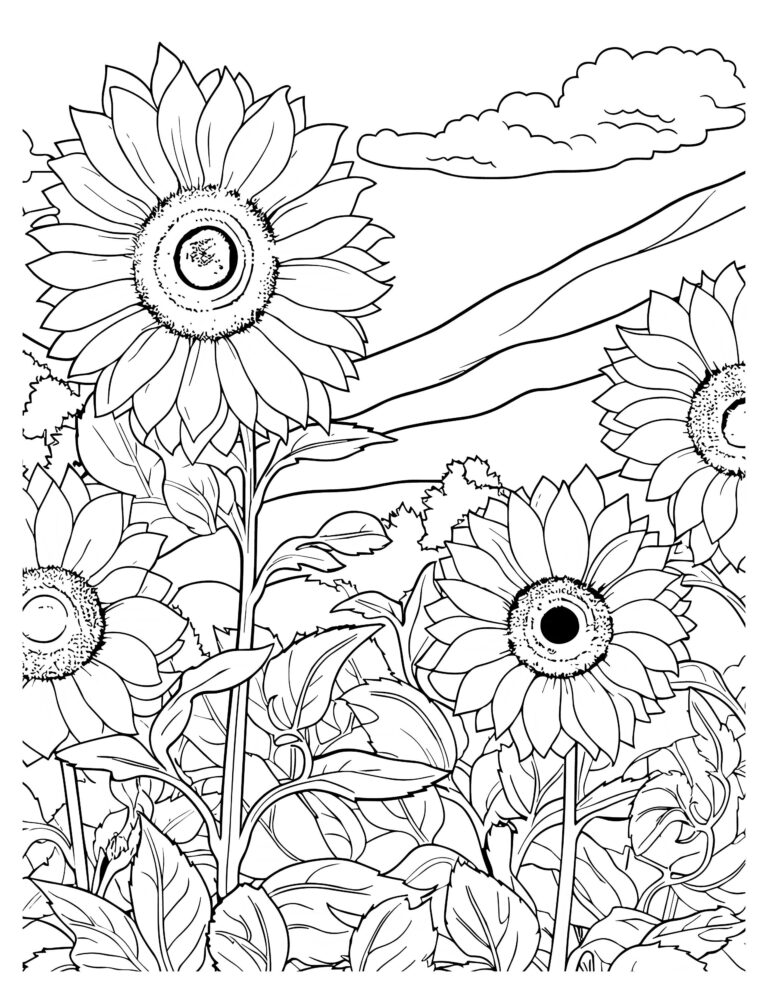 Wildflowers Coloring Pages | Dive into Nature's Palette