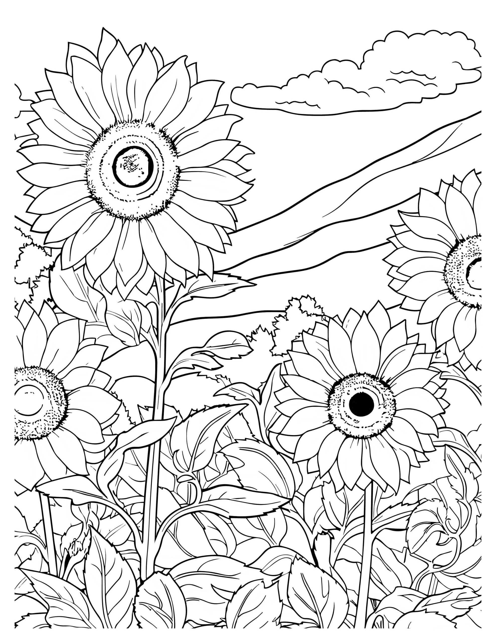 Wildflowers Coloring Pages | Dive into Nature's Palette