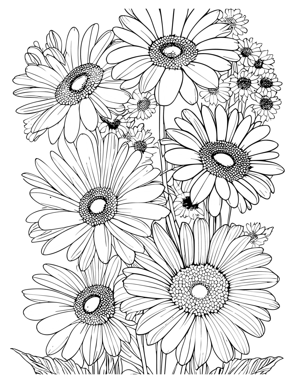 Wildflowers Coloring Pages | Dive into Nature's Palette