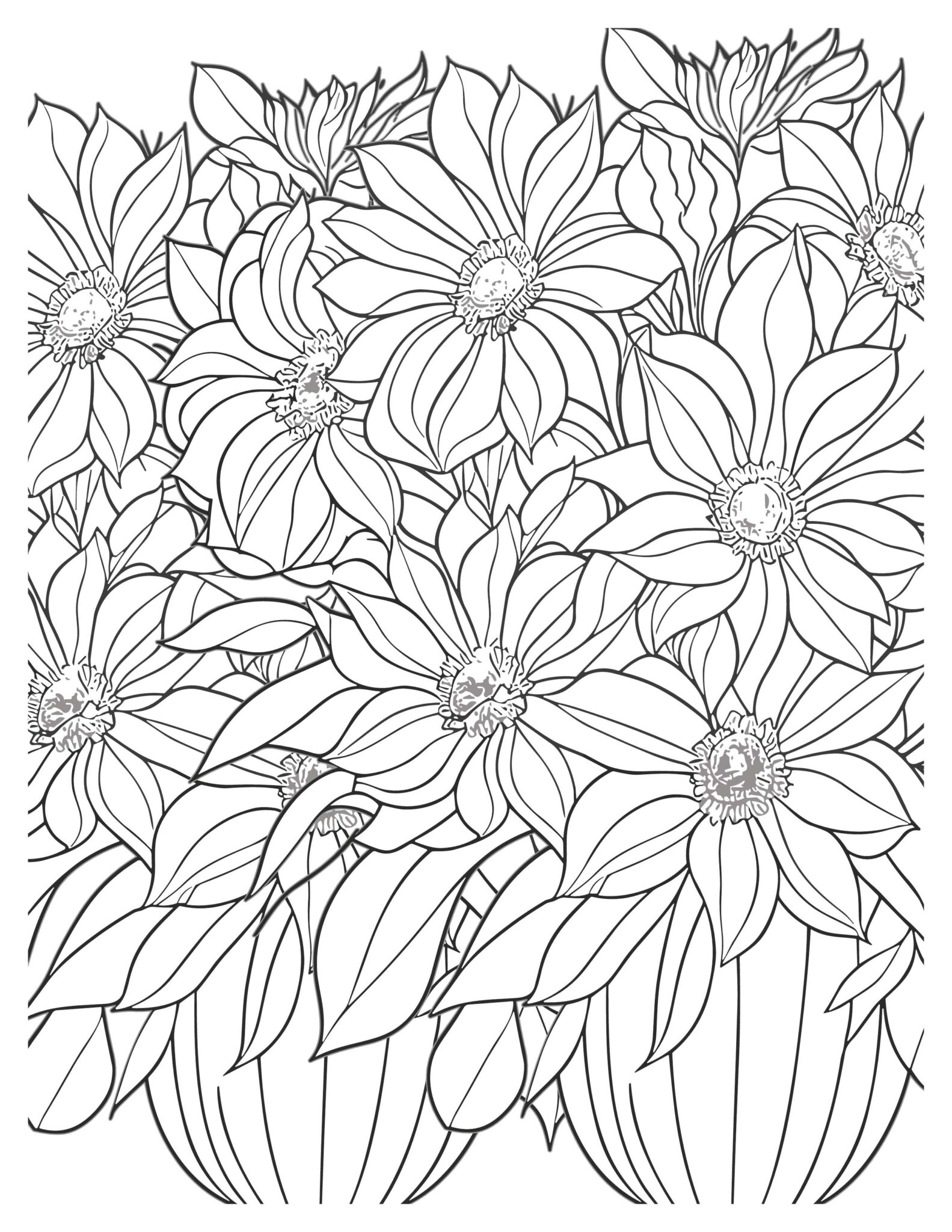 Wildflowers Coloring Pages | Dive into Nature's Palette