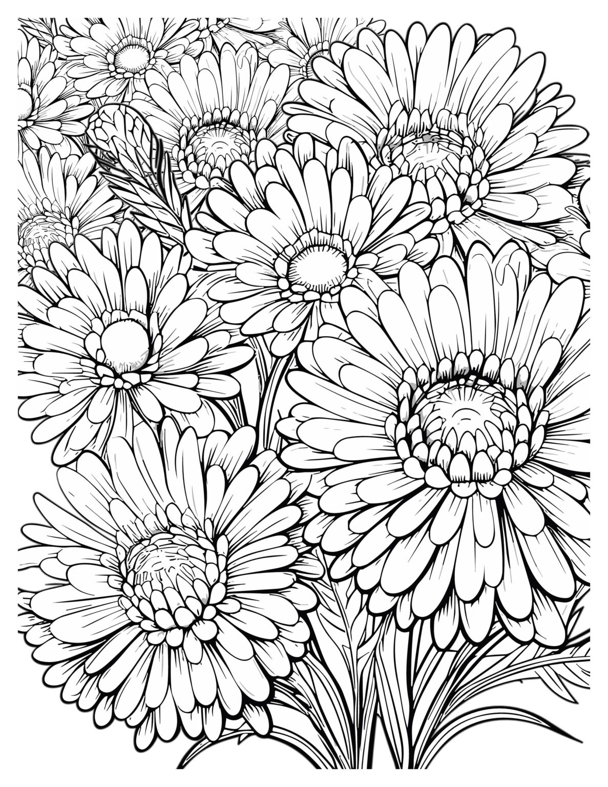 Wildflowers Coloring Pages | Dive into Nature's Palette