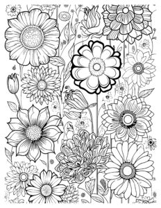 Wildflowers Coloring Pages | Dive into Nature's Palette