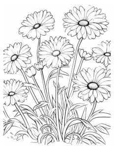 Wildflowers Coloring Pages | Dive into Nature's Palette