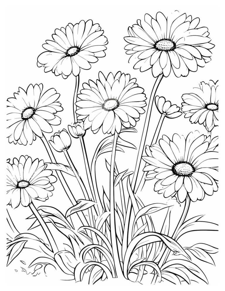 Wildflowers Coloring Pages | Dive into Nature's Palette