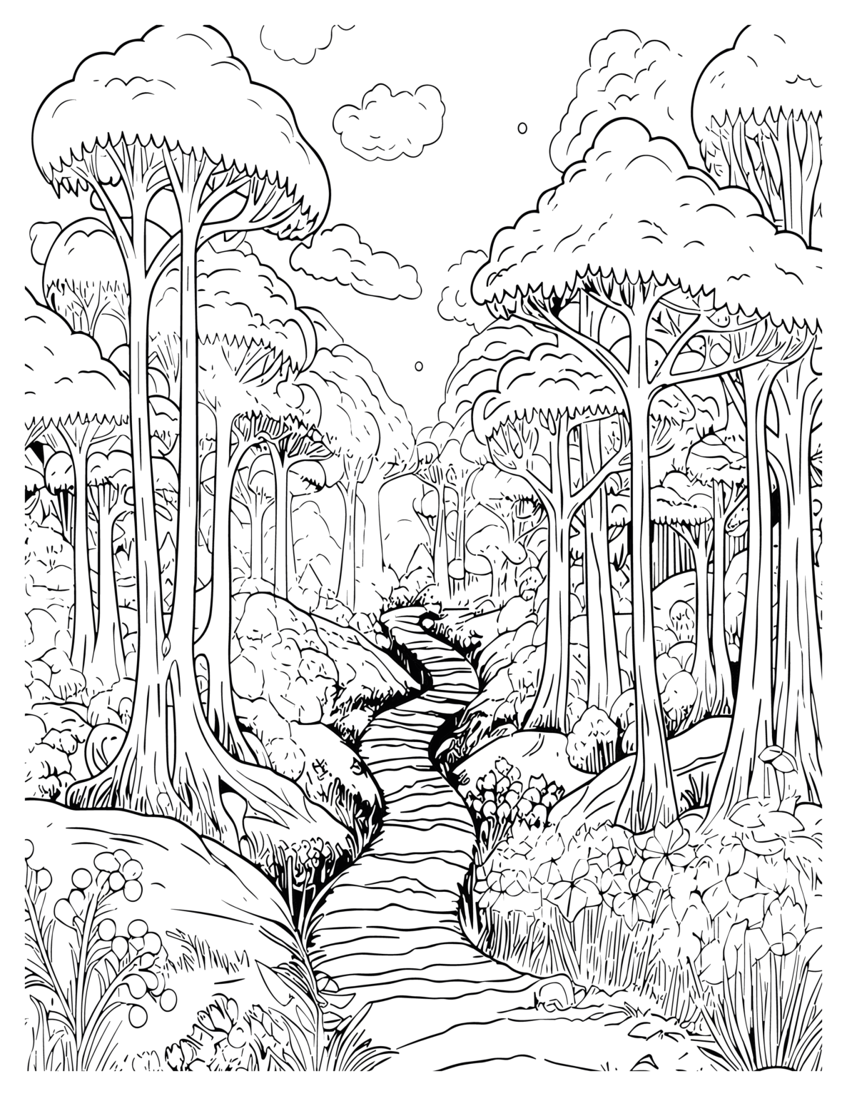 Vibrant Tropical Paradise Coloring Pages: Relaxing Island Escapes