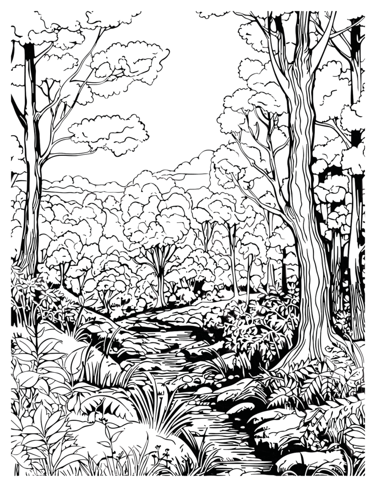 Vibrant Tropical Paradise Coloring Pages: Relaxing Island Escapes