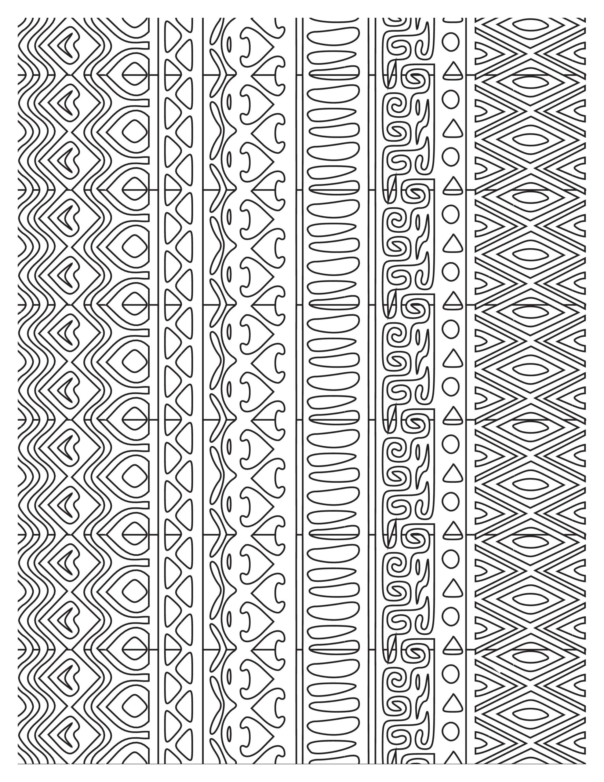 African Design Coloring Pages | Cultural Patterns to Color