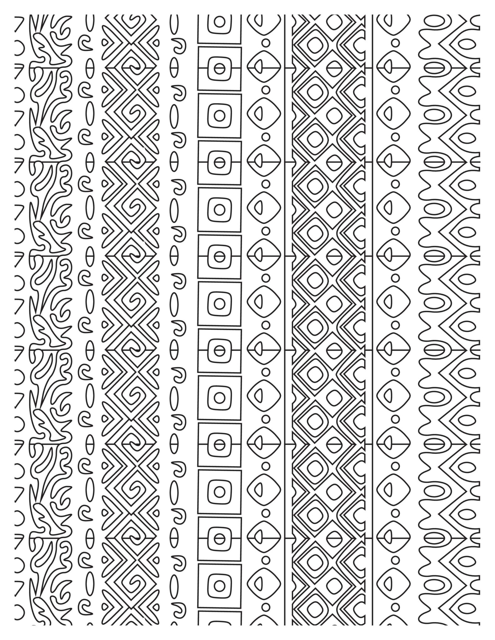 African Design Coloring Pages | Cultural Patterns to Color