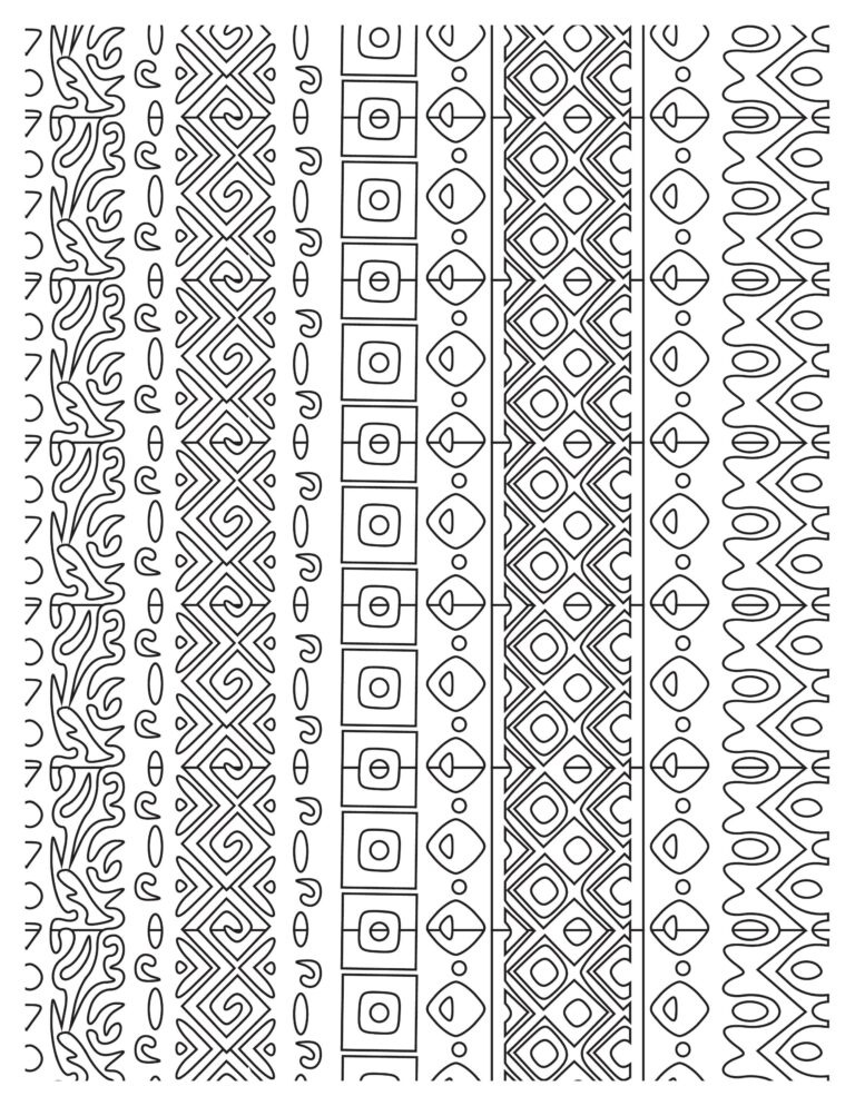 African Design Coloring Pages | Cultural Patterns to Color
